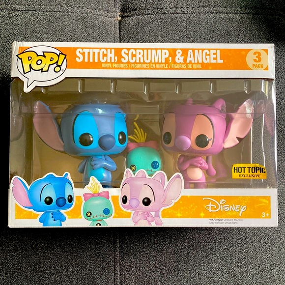 Funko | Toys | Funko Pop Disneys Lilo Stitch Stitch Scrump Angel 3 Pack ...